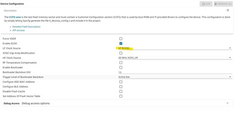 CC2642R SysConfig 1 20 0 Does Not Generate USE RCOSC Define