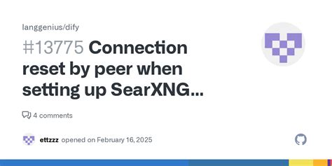 Connection Reset By Peer When Setting Up Searxng Extention · Issue