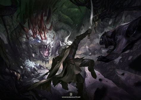﻿ Xaviercollette Art Coliandre Drizzt Dourden Drow Elf