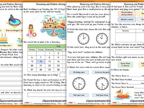 Time Maths Consolidation Year 1 Summer Block 6 Reasoning And Problem