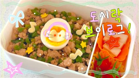 🍙대학원 통학러의 도시락 And 학교 일상 돼지고기 피망 덮밥 Youtube