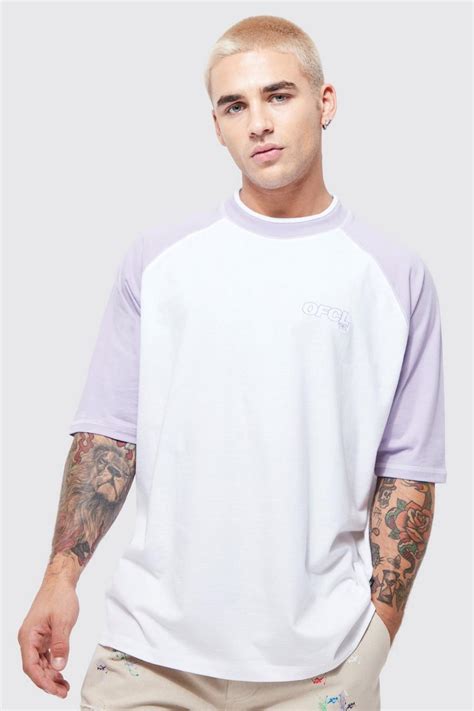Mens Oversized Ofcl Heavyweight Raglan T Shirt Boohoo Uk