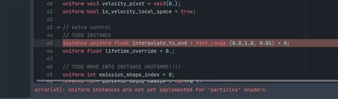 instance uniforms not available for particle shaders · issue 79029
