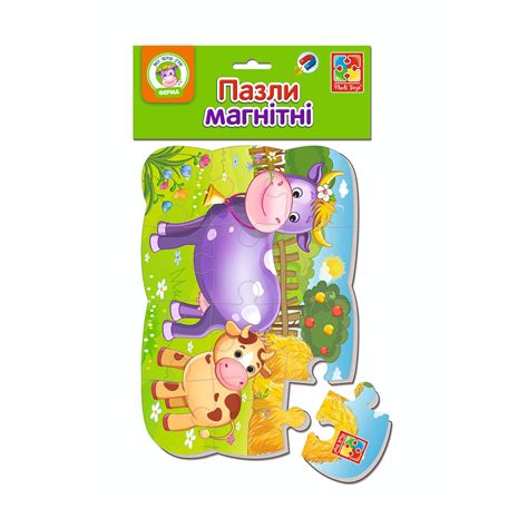 Магнітні пазли А5 Vladi Toys Корова і теля 18 4 32 см від 3 років 12