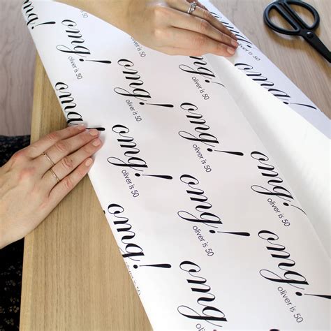 Personalised Birthday Age Wrapping Paper By Heather Alstead Design