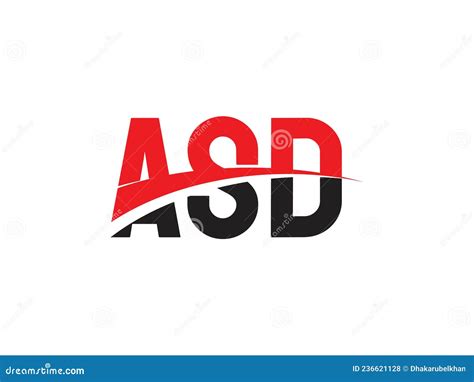 Asd Letter Initial Logo Design Vector Illustration Stock Vector