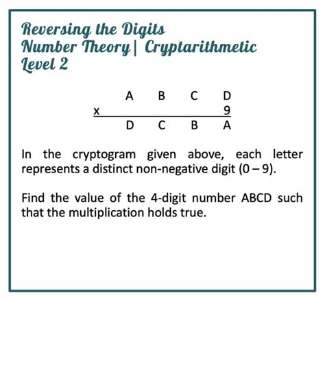 multiplying to reverse the digits a cryptarithmetic question r puzzles