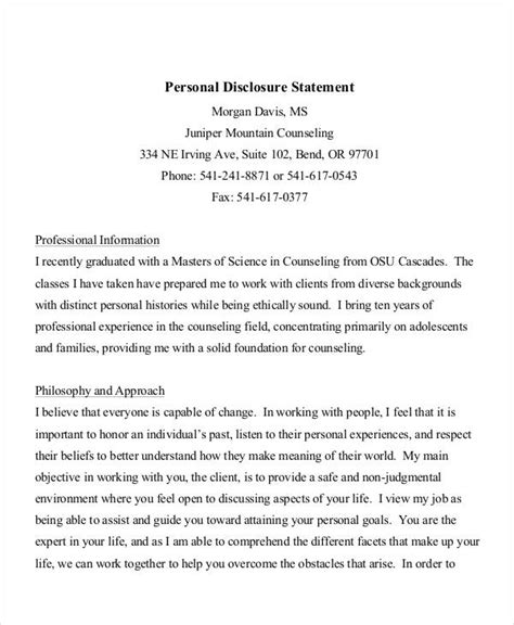7 Disclosure Statement Examples To Download