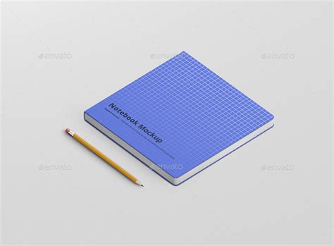 Notebook Mockup Square Format Graphics GraphicRiver