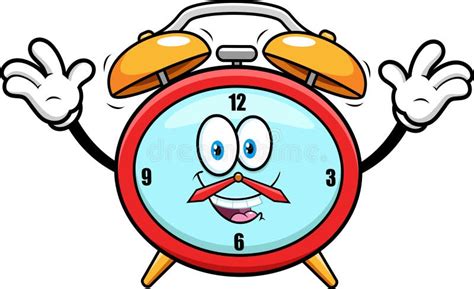 Alarm Clock Cartoon Character Back To School Stock Vector