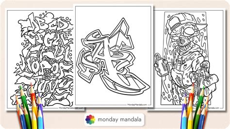 20 Graffiti Coloring Pages Free Pdf Printables