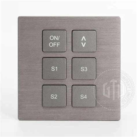 Factory Made Luxury Gray Color CNC Metal Panel Push Button V DC Dry Contact Switch Button