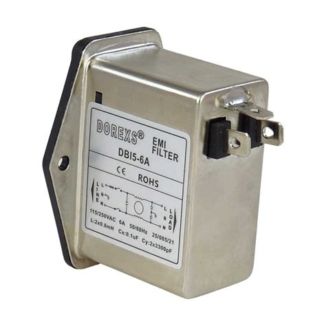 IEC DBI5 6A Switch Power Socket With EMI Filter On Off DOREXS Arcade Express