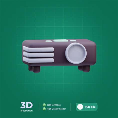 Premium Psd Projector Presentation 3d Illustration