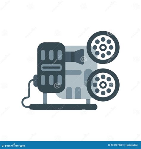 Segno E Simbolo Di Vettore Dell Icona Del Proiettore Isolati Sul Backgrou Bianco Illustrazione
