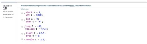 Solved Which Of The Following Declared Variables Totally Chegg