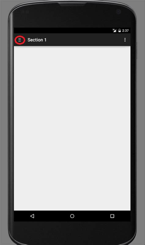 Xml Using ActionBar For Android I Want To Add A Menu Button To The Left Of It Stack Overflow