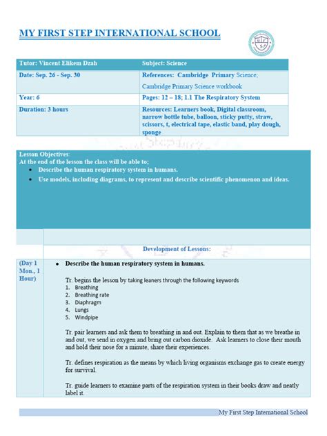 3rd Week Sc Lesson Plan Grade 6 Pdf
