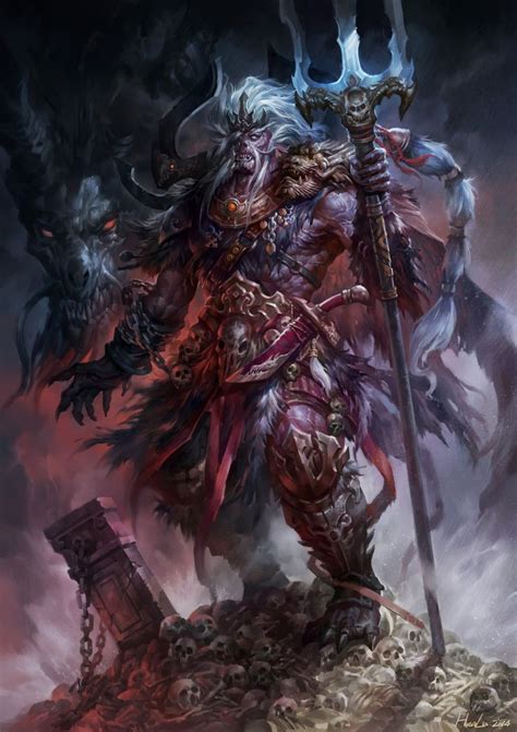 Posadon Hua Lu Dark Fantasy Art Fantazi Sanat Işleri Fantasy Warrior