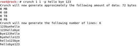 Whitelist Password Wordlist Generation With Crunch