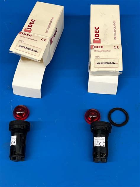 Lot Of 2 IDEC HW1P 2FQD R 24V Red Pilot Light EBay