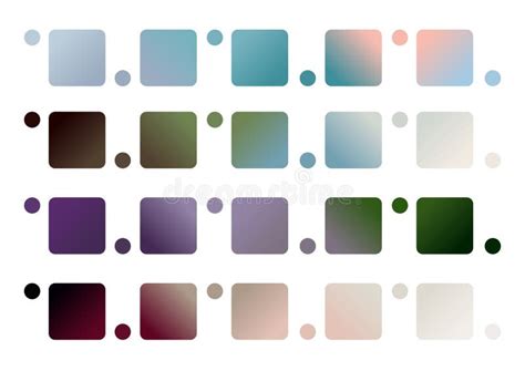 Set Of Color Gradient Fill Vector Swatches Stock Vector Illustration