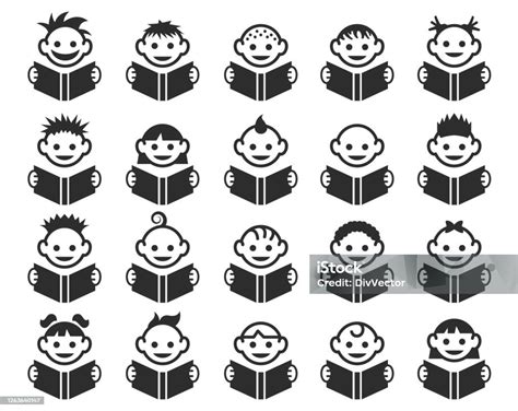 閱讀圖示集向量圖形及更多圖標集圖片 圖標集 學生 學習 Istock