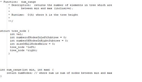 Solved Write A C Function Given The Following Struct