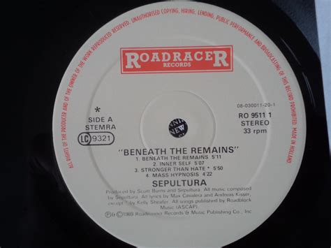 Lp Sepultura Beneath The Remainsholland Press 1989kompletviz Fot Aukro