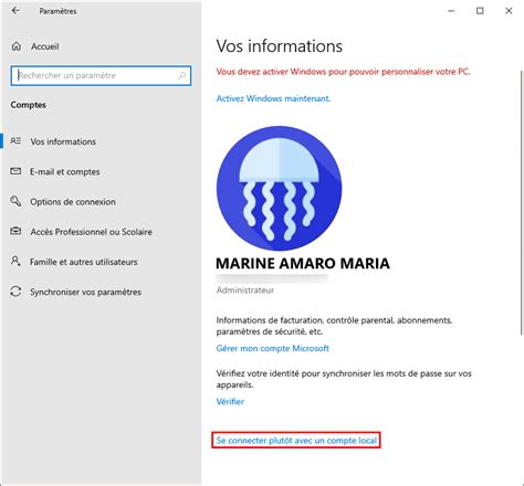 Passer Dun Compte Microsoft Un Compte Local Windows Le Crabe Info