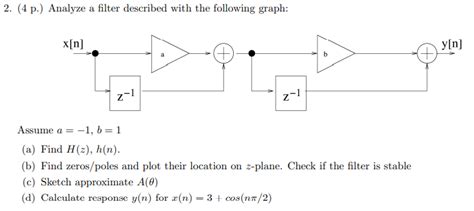 Solved 2 4 P Analyze A Filter Described With The Chegg