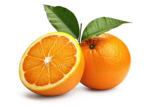 Orange Fruit With Leaves Transparent Background PNG