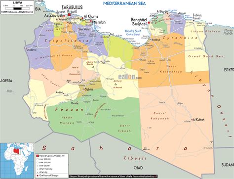 Libia Mapas GeogrÁficos De Libia