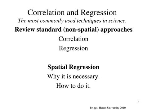 Ppt Spatial Analysis Techniques Correlation And Regression Models For Predictive Analytics