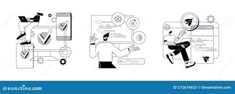 Cross Platform Operating System Abstract Concept Vector Illustrations