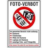 Aufkleber Fotografieren verboten 20cm Ø Folie gemäß ISO 7010 P029
