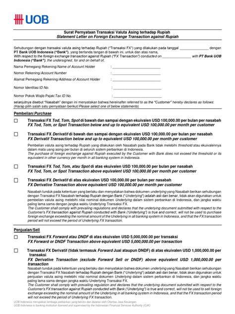 Lampiran 2 Surat Pernyataan Transaksi Valas Pdf