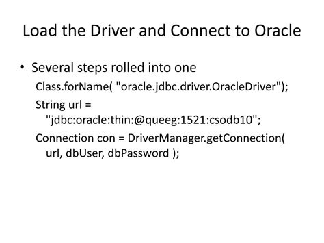 Ppt Using Java With Psql And Oracle Powerpoint Presentation Free