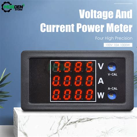 4 비트 028 Led 디지털 파워 미터 전압계 전류계 검출기 볼트 앰프 패널 모니터 전류 전압 테스터 100v 10a 1000w 측정 및 분석 장비