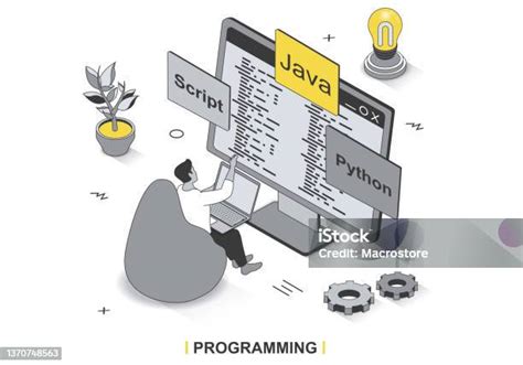 3d 등등 측정 개요 디자인의 프로그래밍 개념 개발자는 자바와 파이썬에서 코딩 하는 코드와 함께 작동 스크립트를 작성