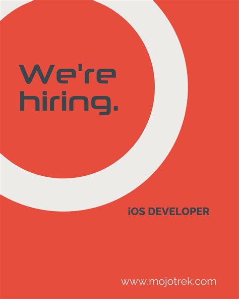 Mobiledeveloper Iosdeveloper Swiftui Iosjobs Mojo Trek