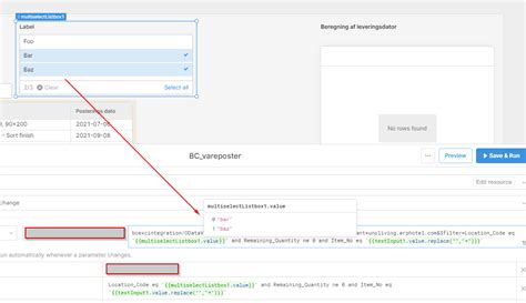 Adding Multiple Values From Multiselect To Rest Api Call Queries And