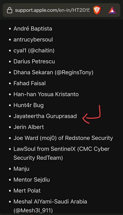 jayateertha guruprasad 🦁 on linkedin apple bugbounty cybersecurity