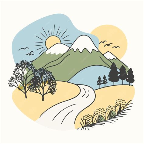 Premium Vector Nature Vector Graphics Illustration Eps Source File