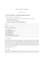 Lab7 Statistical Inference Pdf Lab7 Statistical Inference September