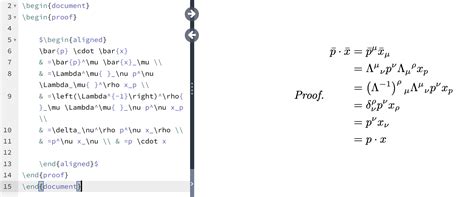 Formatting Proof Appearing In The Middle Of The Equations Tex