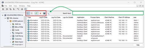Solidworks Pdm Log File User Log In And Log Out