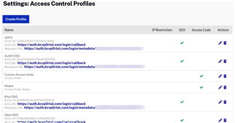 Configuring Access Control Profiles