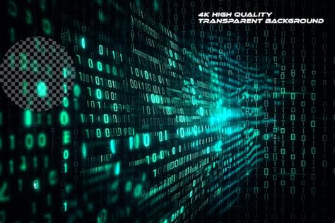 Premium Psd Abstract Futuristic Cyberspace With Binary Code