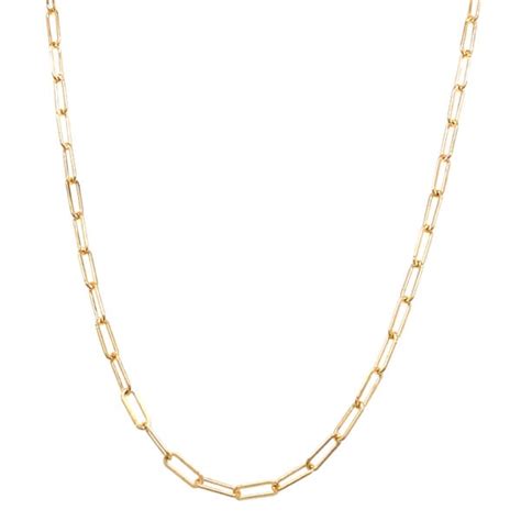 K Gold Paperclip Necklace Blingadvisor